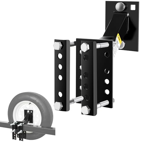 MaxxHaul 50214 Spare Tire Carrier Mount for Utility Boat Trailer Bracket Holds 4 Lugs (4 on 4" Bolt Pattern) and 5 Lugs (5 on 4-1/2" Bolt Pattern) Trailer Wheels