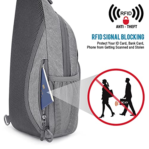 G4Free RFID Sling Bag Crossbody Backpack Small Chest Shoulder Bag Hiking Outdoor