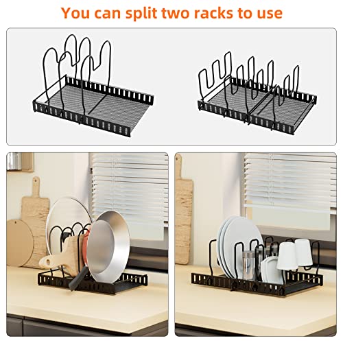 YUANNING Pot and Pan Organizer for Cabinet,Pots and Pans Organizer,Cutting Board Organizer,Pot Lid Organizer Rack,Cookware Cookie Sheet Dish Baking Sheet Lid Holder Kitchen Cabinet Organizer