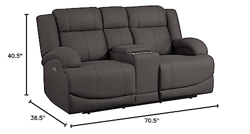 Lexicon Landwood Power Double Reclining Loveseat, Chocolate