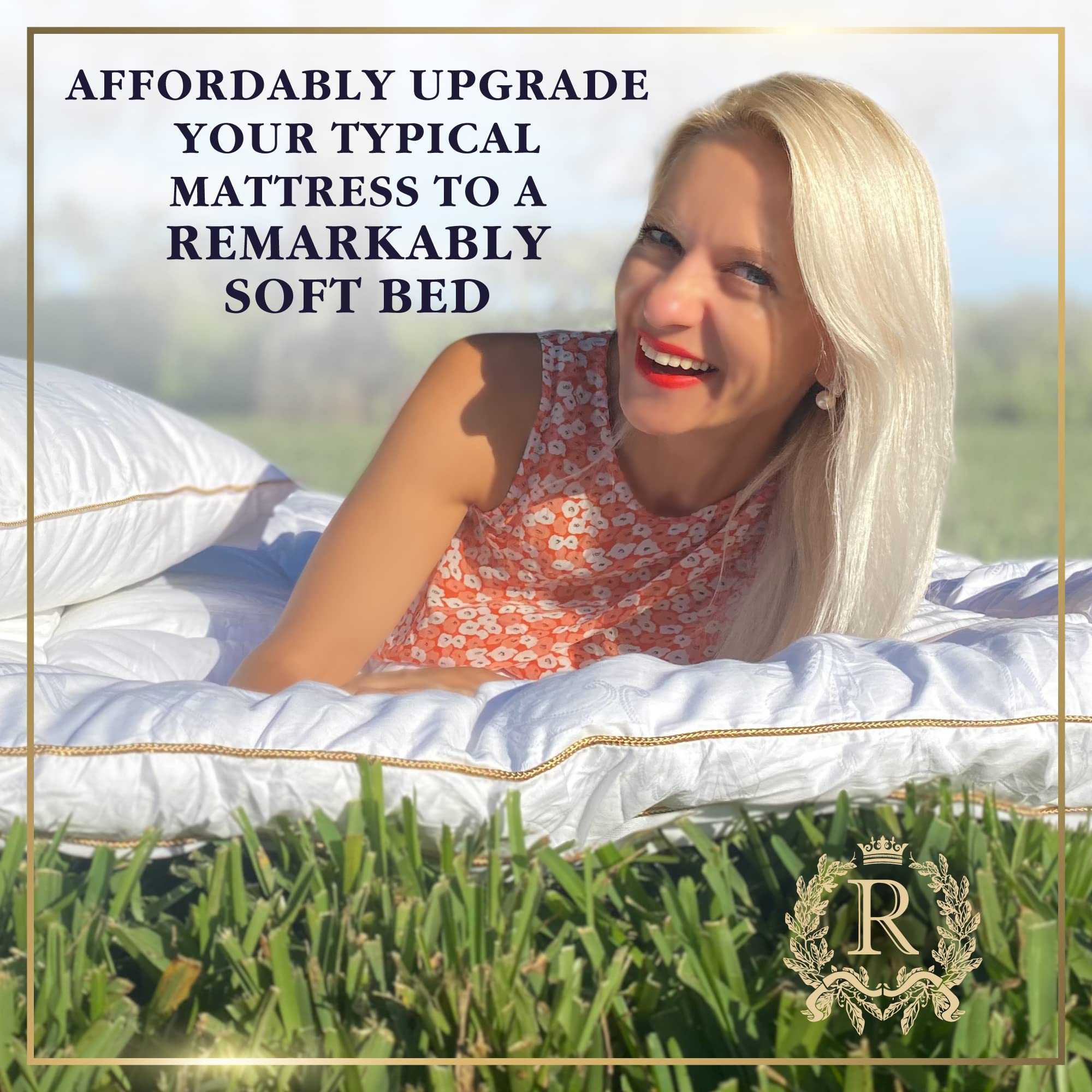 Royal Therapy Weighted Blanket Adult (20lb, 48x78', Twin/Full Size Comfort) 100% Calming Cotton Blanket with Glass Beads