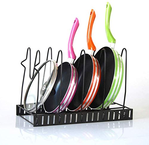 DRNKS Pan Pot Clips Multi Double Layers Household Kitchen Door Back Iron Storage Rack Pan Lids Holders Nail Pot Lid Rack Storage Lid And Spoon Rack-Pot Lid Pan Storage Rack Applicable to kitchen stove