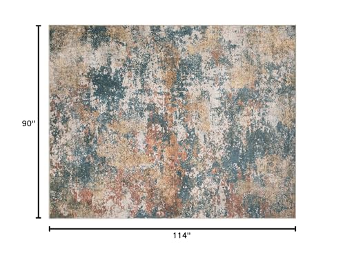 Area Rug Living Room Rugs: 8x10 Indoor Soft Fluffy Rug Abstract Carpet for Bedroom Kitchen Dining Room Floor Washable Plush Throw Large Accent Rug Home Office Nursery Decor - Multi