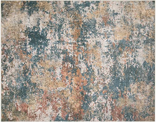 Area Rug Living Room Rugs: 8x10 Indoor Soft Fluffy Rug Abstract Carpet for Bedroom Kitchen Dining Room Floor Washable Plush Throw Large Accent Rug Home Office Nursery Decor - Multi