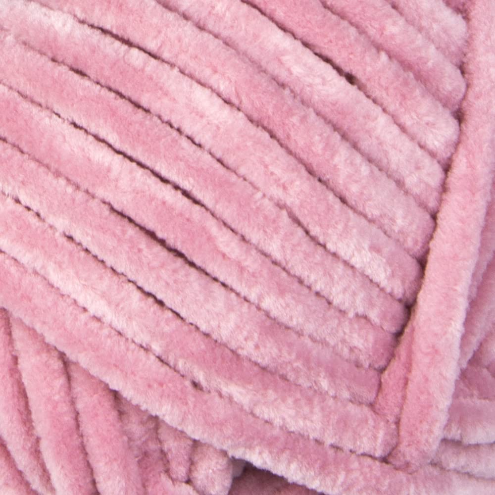 Yarn Art Dolce Yarn 100% MicroPolyester Velvet Blanket Amigurumi Super Bulky :6 Baby Chenille Yarn (1 Skein, 769-DARK Pink)