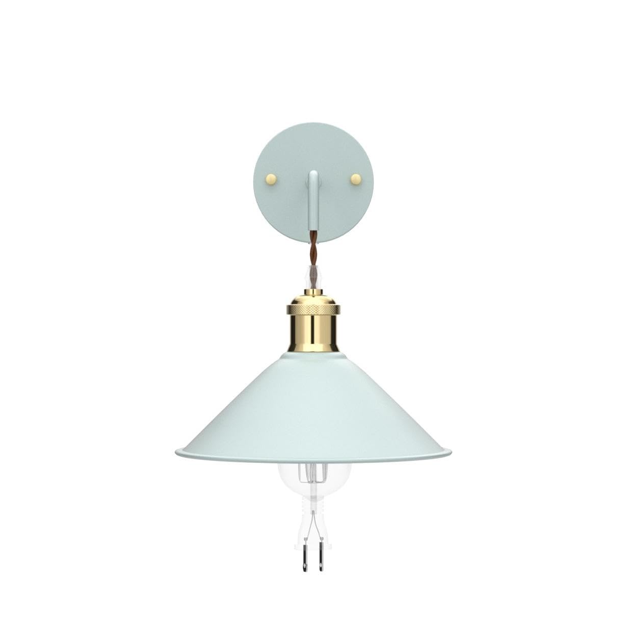 KEWANNO Plug in Wall Sconces, 2PACK Wall Lamp with Plug in Cord, Plug in Wall Light Sconces, Sconces Wall Lighting Plugin, E26 Modern Wall Light Fixtures (Blue)