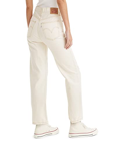 Levi's Women's Snap Ribcage Straight Ankle Jeans, (New) White Destructed, 31