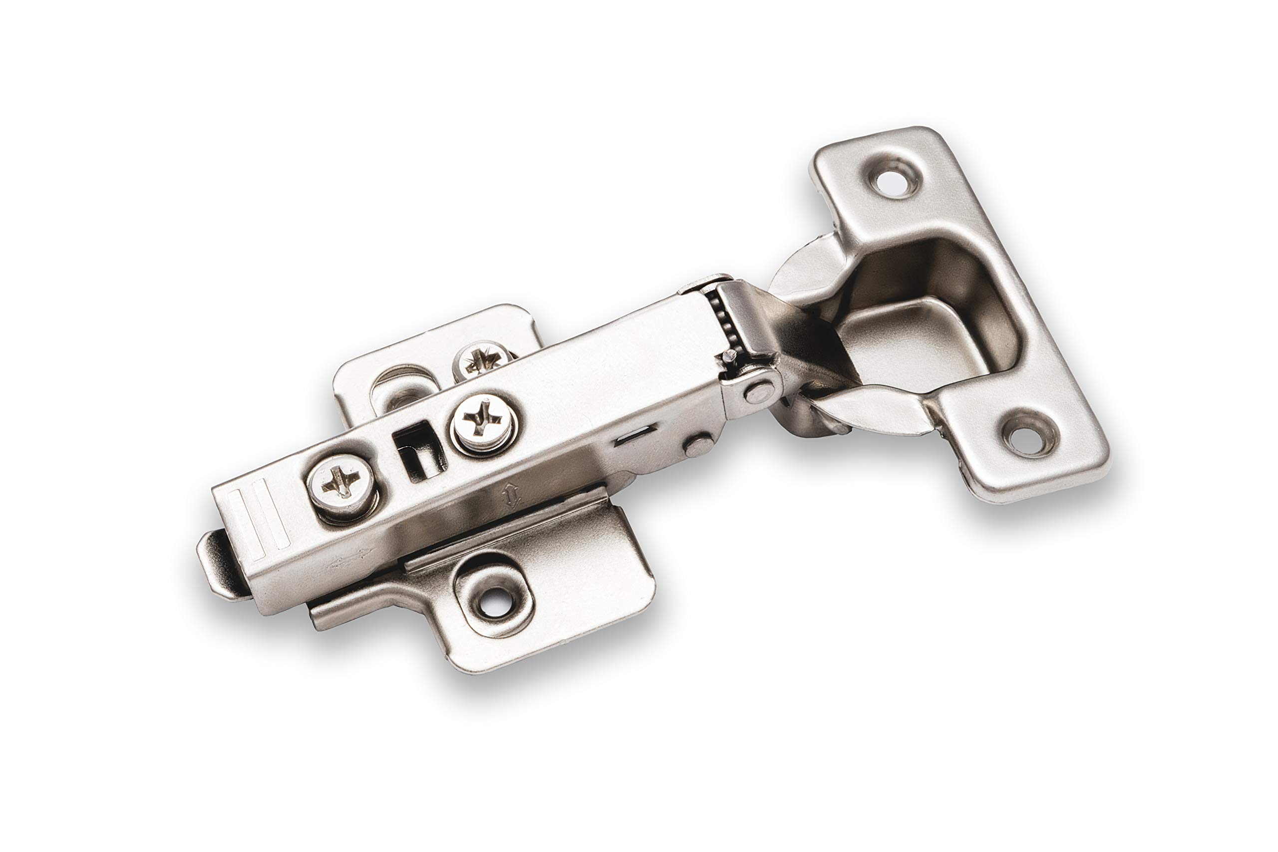 Berta 2-Pack Full Overlay Frameless Soft-Close European Hinges, 110° 3D Adjustable, Clip-On Concealed Kitchen Cabinet Door Hinges with Screws - Ideal for Modern Cabinets