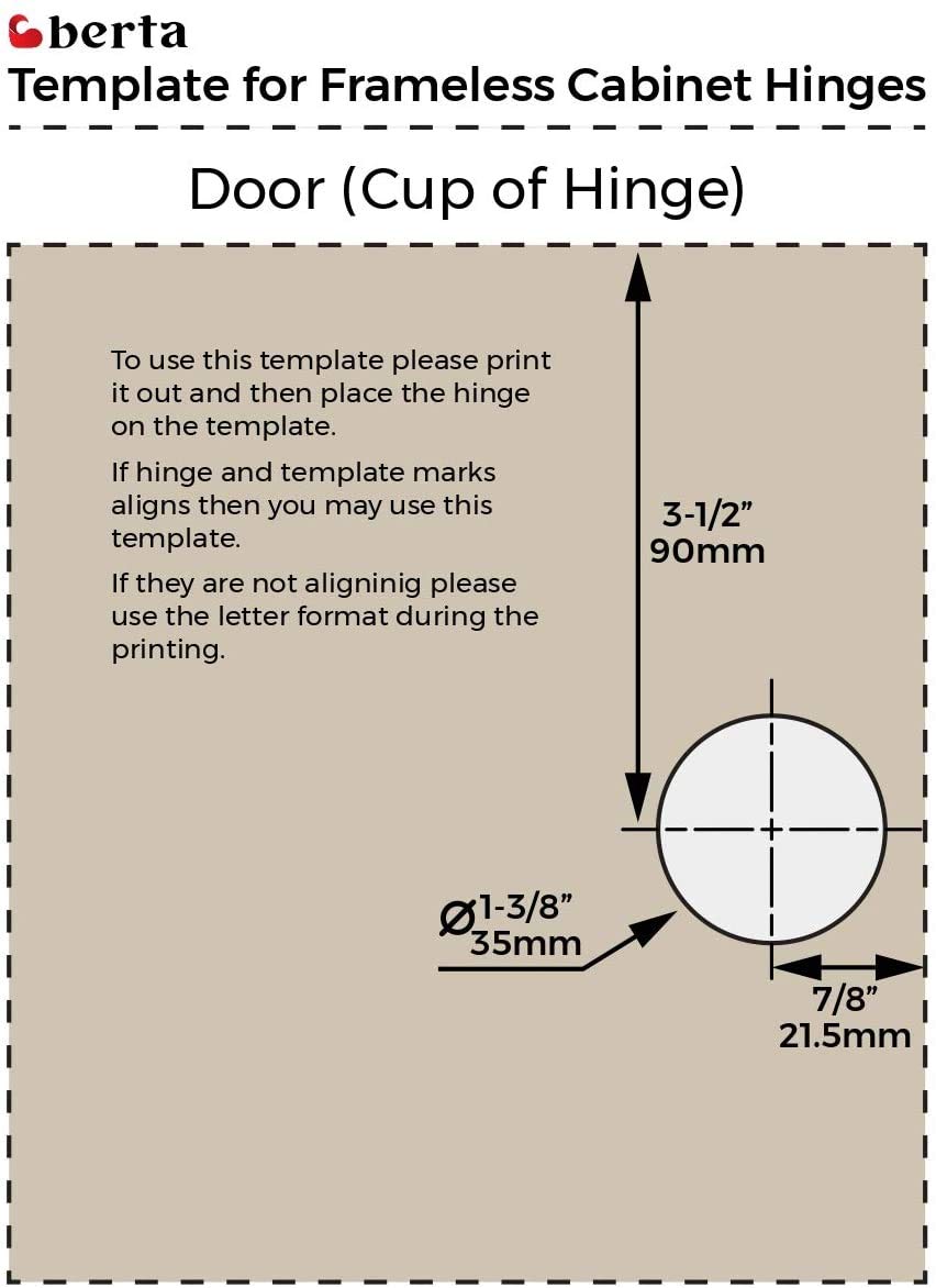 Berta 2-Pack Full Overlay Frameless Soft-Close European Hinges, 110° 3D Adjustable, Clip-On Concealed Kitchen Cabinet Door Hinges with Screws - Ideal for Modern Cabinets