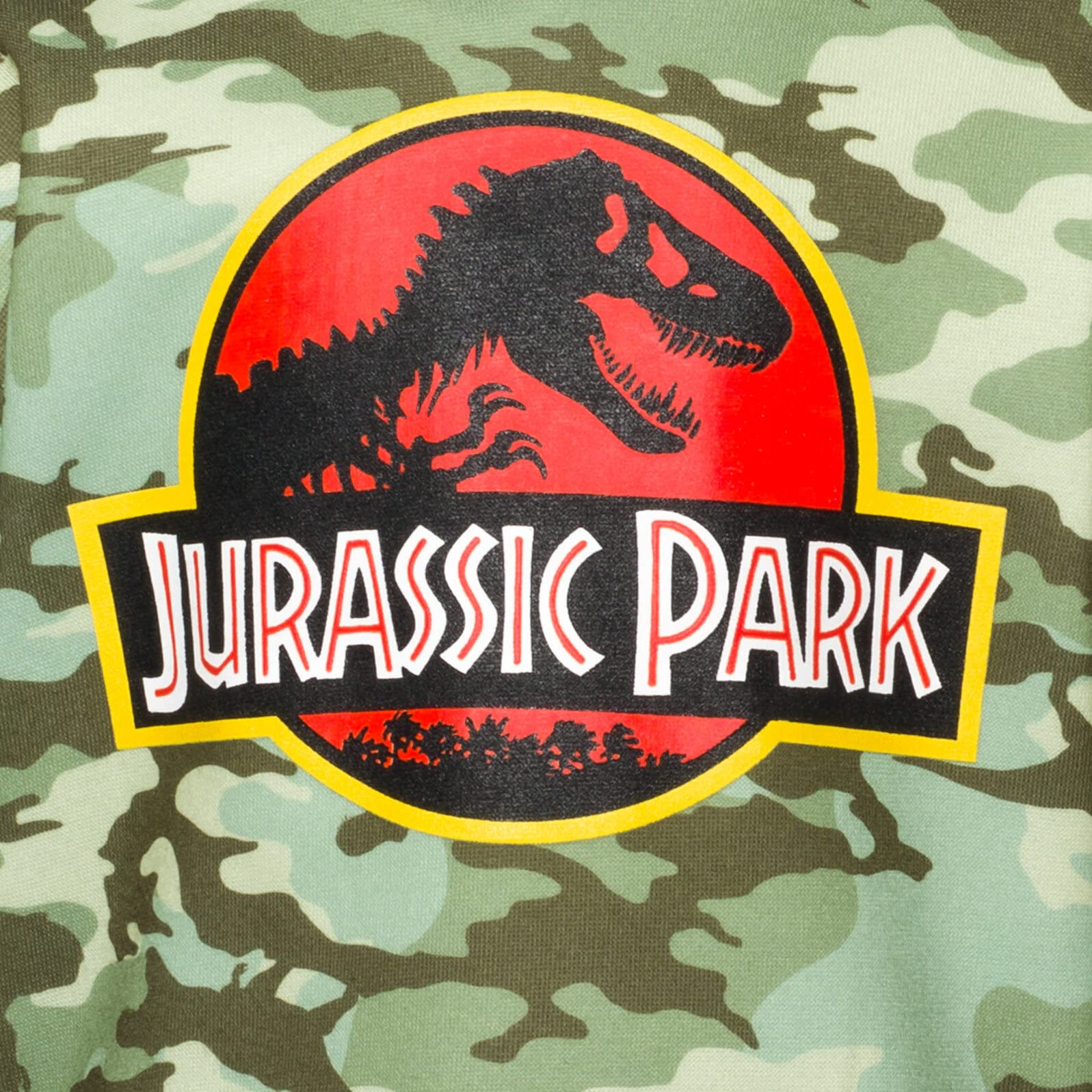 Jurassic World Jurassic Park Little Boys Fleece Pullover Hoodie and Pants Outfit Set Camo Black/Green 7-8