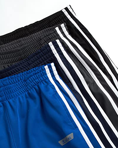 iXtreme Boys’ Sweatpants – 4 Pack Active Tricot Jogger Track Pants with Pockets – Performance Sweatpants for Boys (8-20), Size 10/12, Black/Dark Grey/Navy/Royal