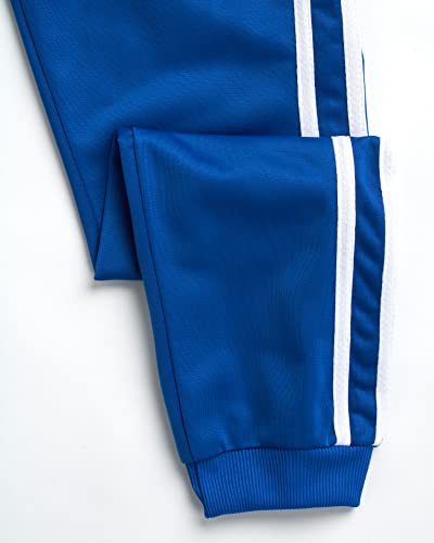 iXtreme Boys’ Sweatpants – 4 Pack Active Tricot Jogger Track Pants with Pockets – Performance Sweatpants for Boys (8-20), Size 10/12, Black/Dark Grey/Navy/Royal