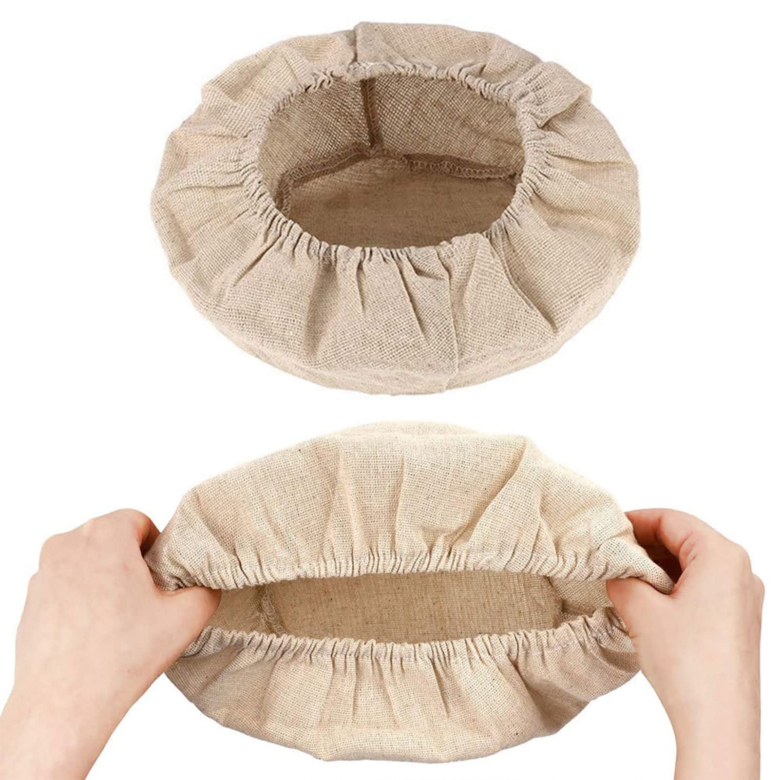 D-GROEE Pastry Proofing Basket Liner Bread Making Basket Cloth Liner Baking Supplies Food Grade for Home 17cm