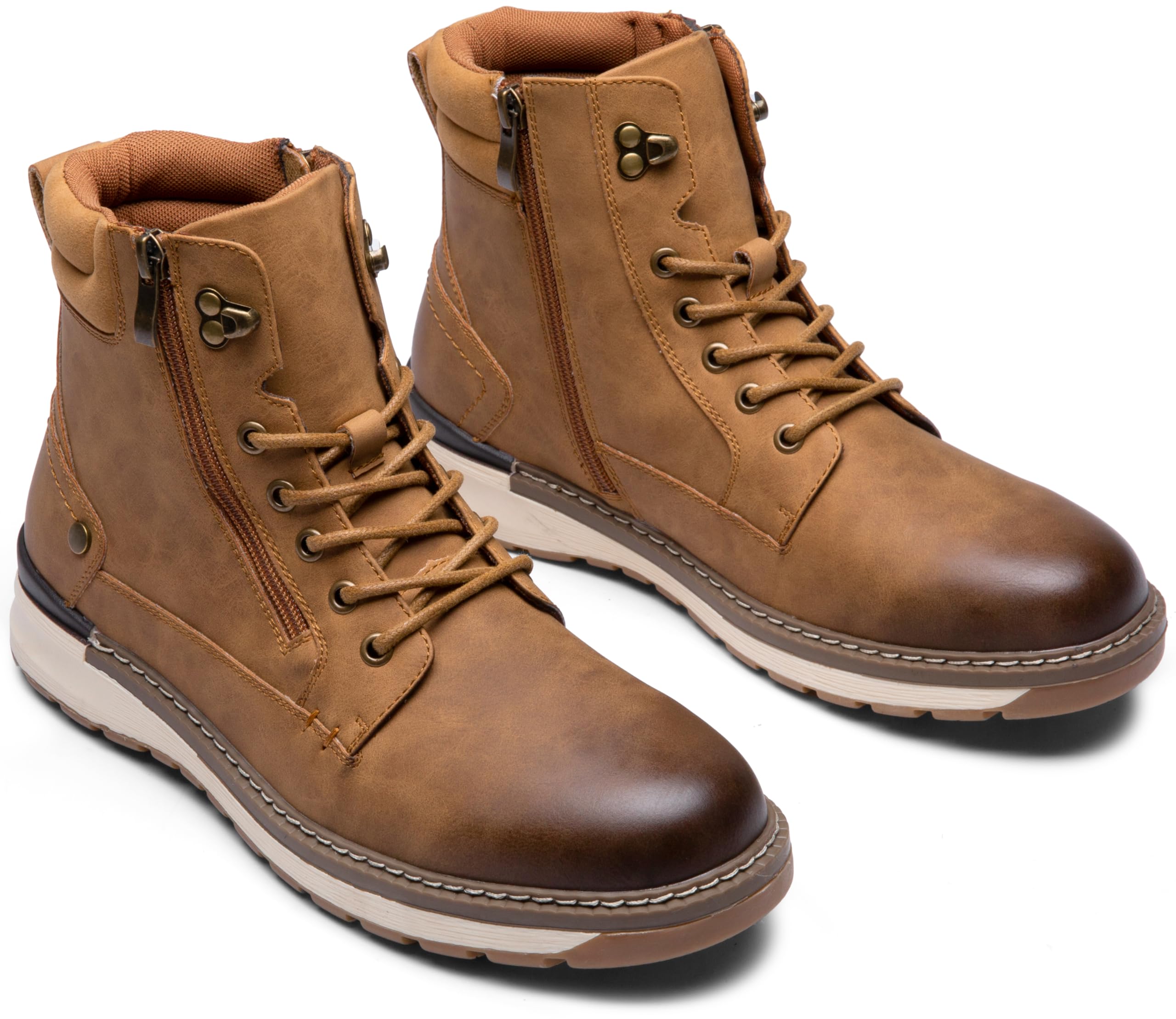 Vostey Boots for Men Comfortable Casual Chukka Mens boot(BMY8051 brown 10)