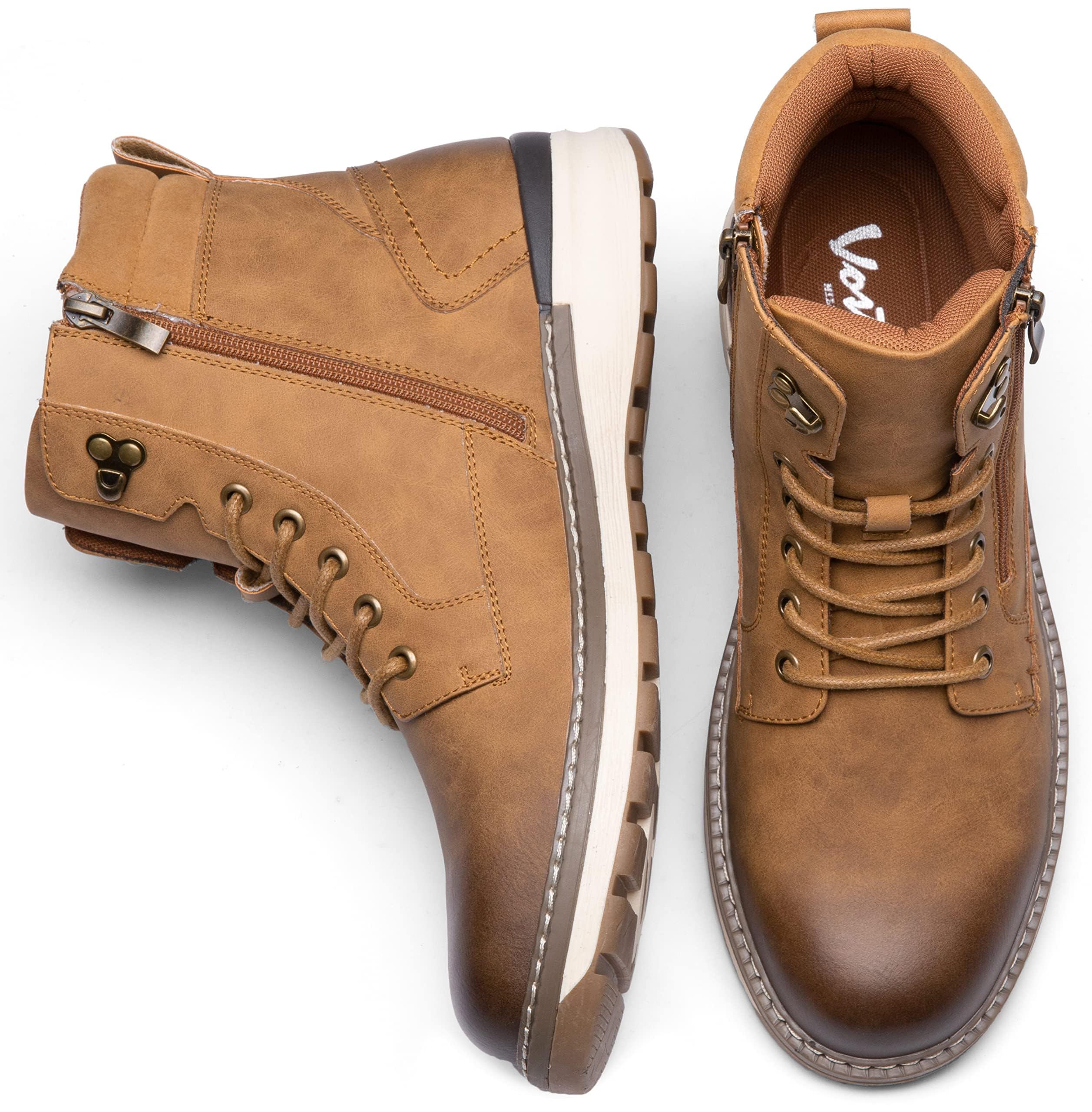 Vostey Boots for Men Comfortable Casual Chukka Mens boot(BMY8051 brown 10)