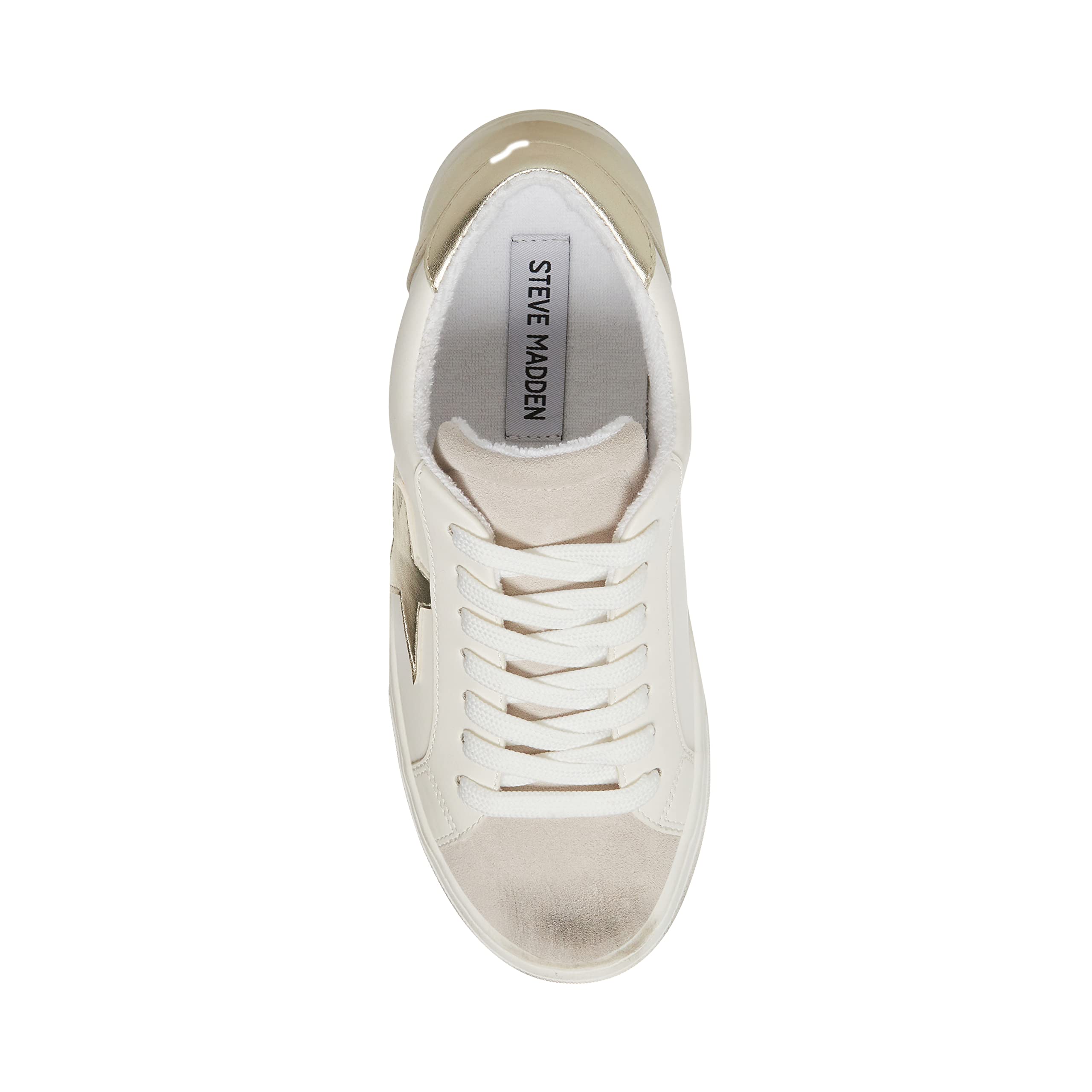 Steve Madden Women's Rezume Sneaker, White, 8