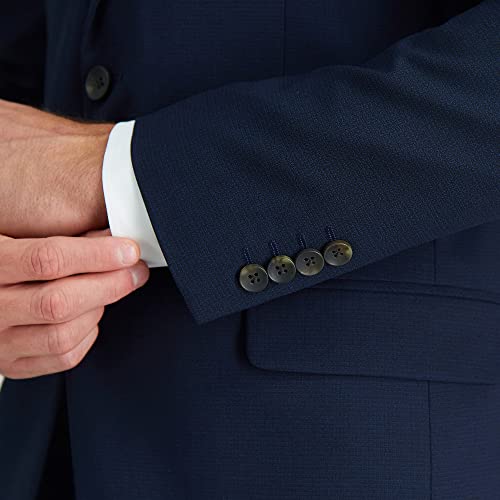 J.M. Haggar Men's JMH Premium Stretch Tailored Fit Suit Separate Pants, Blue-Jacket, 48