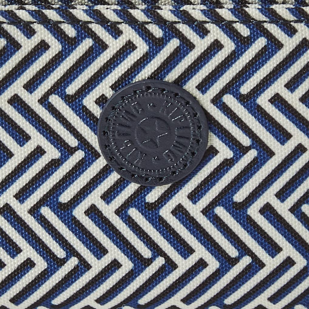 Kipling Womens Women's Tops Wallet, Compact, Practical, Nylon Travel Card Holder Small Wallet, Urban Chevron, 3''L x 4''H x 1''D