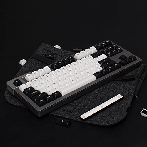 Black and White Keycaps Set 150 Keys MSA Profile Doubleshot Custom Keycaps for Cherry MX Gateron Kailh Box Switches Mechanical Gaming Keyboard