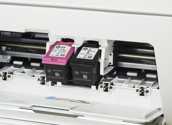 HP DeskJet 27 52e Series Wireless Inkjet Color All-in-One Printer - Print Copy Scan - Mobile Printing - WiFi USB Connectivity - Up to 7.5 ISO PPM - Up to 4800 x 1200 DPI - White + HDMI Cable (Renewed)