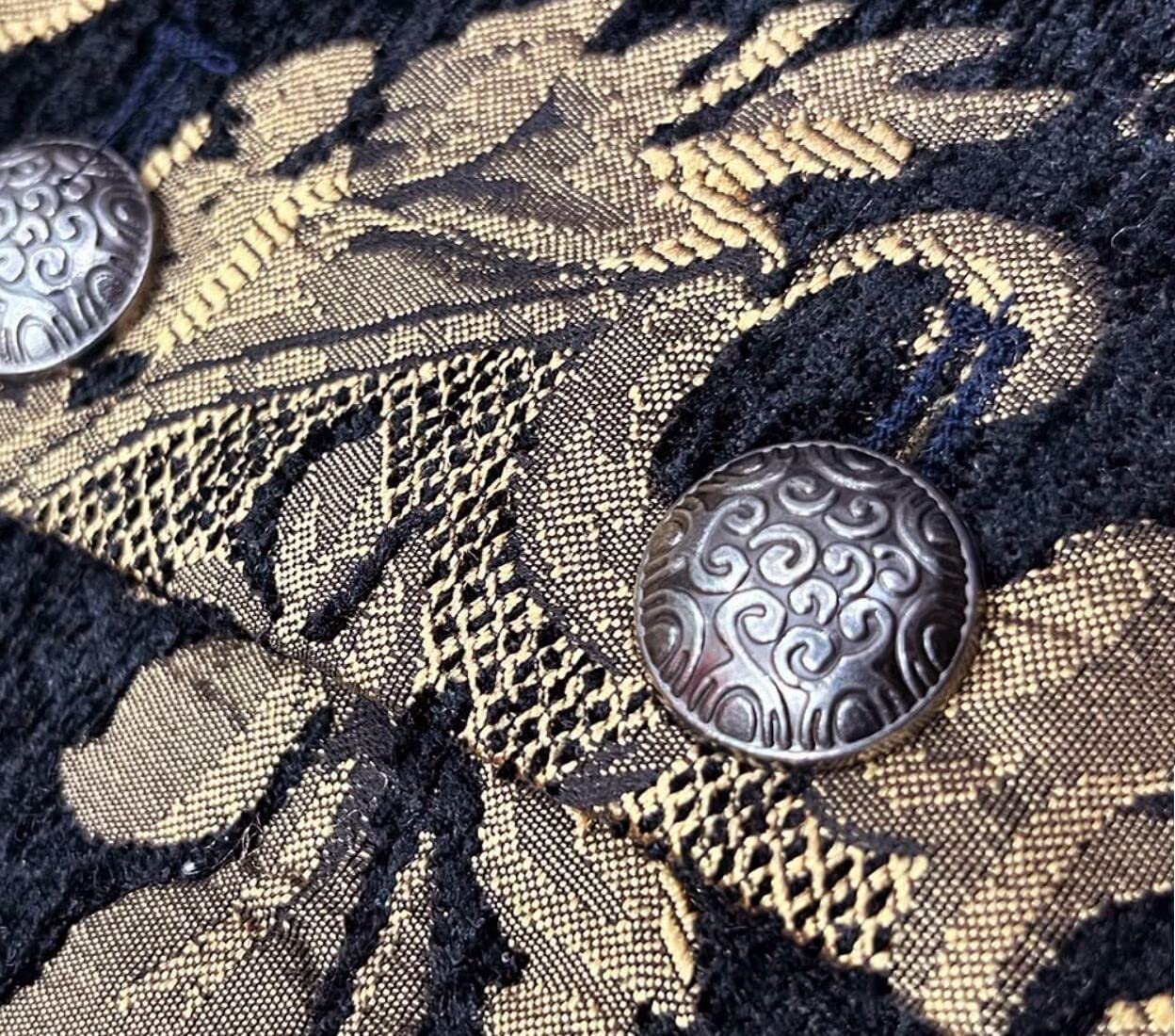 Mens Steampunk Vest Gothic Corset Waistcoat Victorian Masquerade Outfit Dress Jacquard Goth Suit Costume(Black,Large)