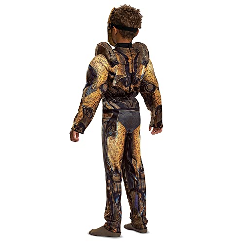 Disguise Cheetor Transformers Costume for Kids, Official Transformers Rise of the Beasts Muscle Padded Costume and Mask, Size (7-8)