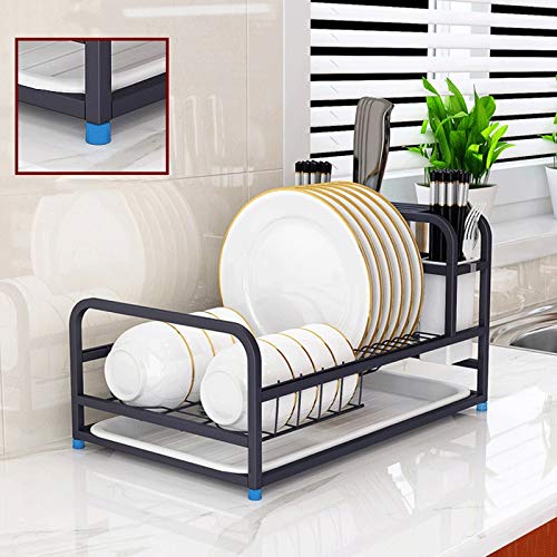 PDGJG Multifunctional Dish Drainer Cutlery Cup Drying Holder Rack Stainless Steel Drainer Tray Kitchen for Kitchen Ware ( Color : D )