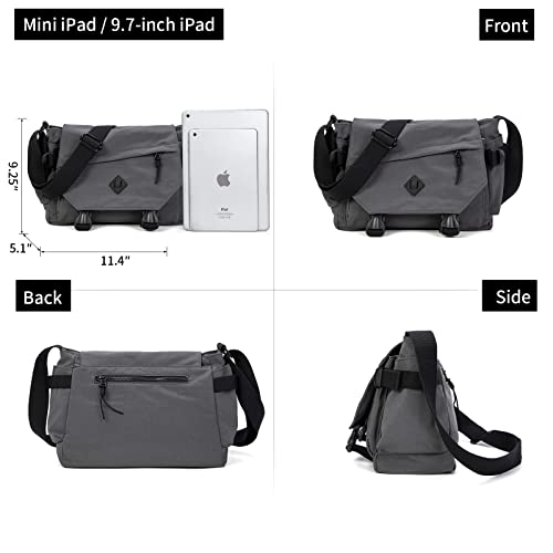 ETidy Large Nylon Crossbody Bag For Women Men Waterproof Lightweight Casual Shoulder Bookbag（Amy Green）