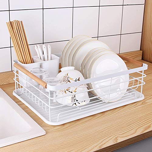 PDGJG Metal Paint Sink Drain Rack Kitchen Shelves Supplies Storage Sink Dish Rack Dish Drainer Accessories Organizer