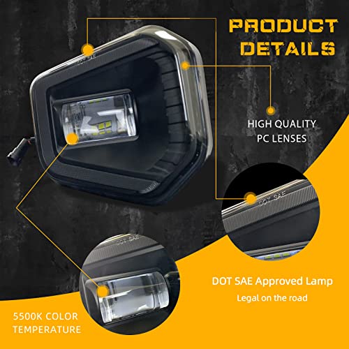 LED Fog Lights Assembly Pair for 2016 2017 2018 2019 2020 2021 2022 2023 Toyota Tacoma(Fits SR,SR5 Model Only), 1 Pair Bumper Driving Fog Lamps