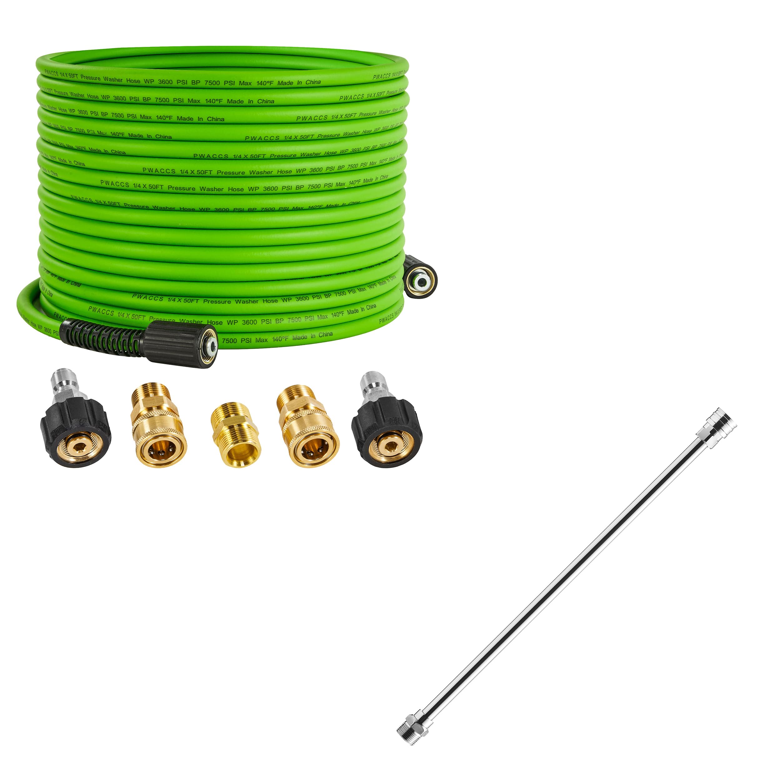 PWACCS Pressure Washer Hose for Power Washer – Pressure Washer Extension Wand