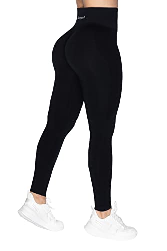 Sunzel Scrunch Butt Lifting Leggings for Women High Waisted Seamless Workout Leggings Gym Tights Tummy Control Yoga Pants Black