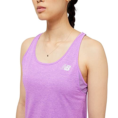 New Balance Women's Impact Run Tank Top 22, Cosmic Rose Heather, Medium