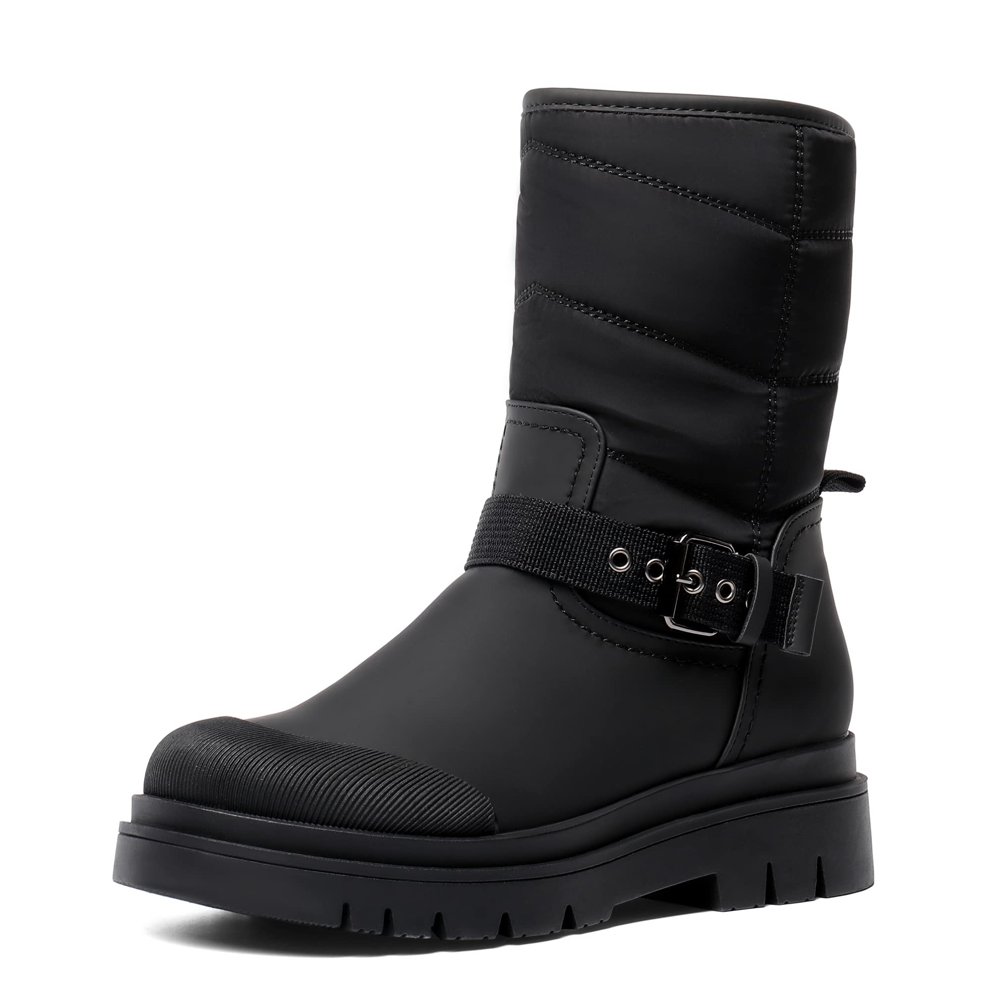 DREAM PAIRS Women's Stylish Snow Boots,Sdsb2202w, Black,Size 10