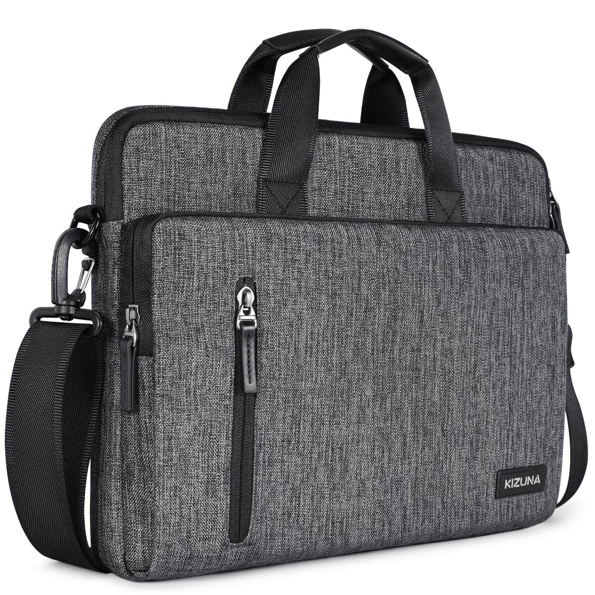 KIZUNA Laptop Bag Case 14 Inch shoulder sleeve Water Resistant Briefcase For 15" Macbook air M2 2023/Lenovo Flex 14/14" HP EliteBook 840 G5/HP Pro 14 G3/Dell Latitude 7490/15" Surface Laptop 3, Grey