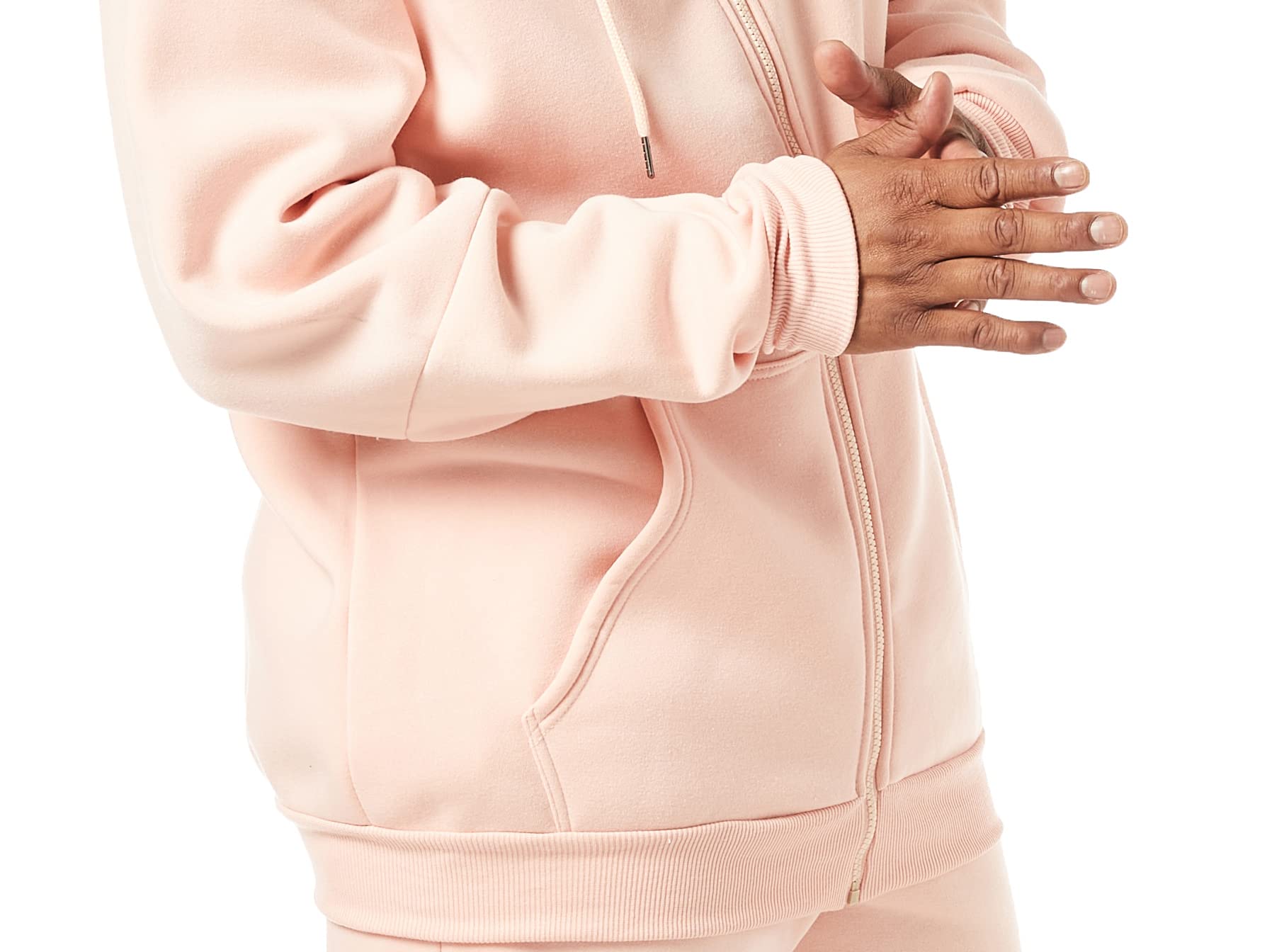 STACY ADAMS MENS FASHION BASIC FLEECE JACKET AND PANT SET (MEDIUM, DUST PINK)