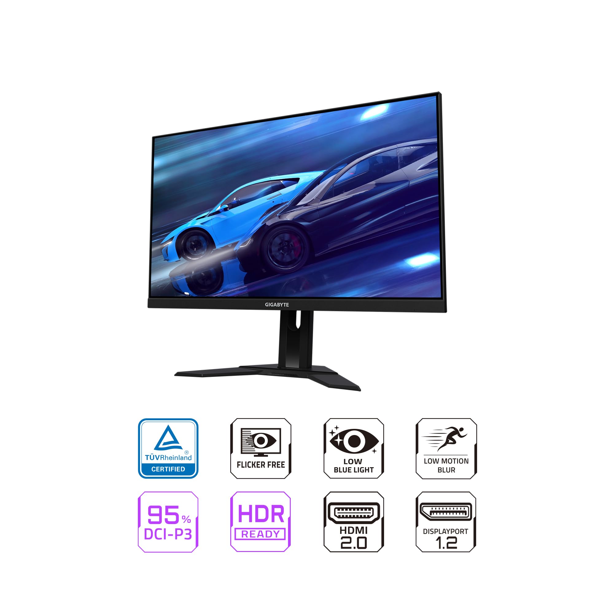 GIGABYTE G27F 2 - 27" 165Hz 1080P Gaming Monitor, 1920 x 1080 SS IPS Display, 1ms (MPRT) Response Time, 95% DCI-P3, 1x Display Port 1.2, 2x HDMI 2.0/ USB 3.2 ,Black