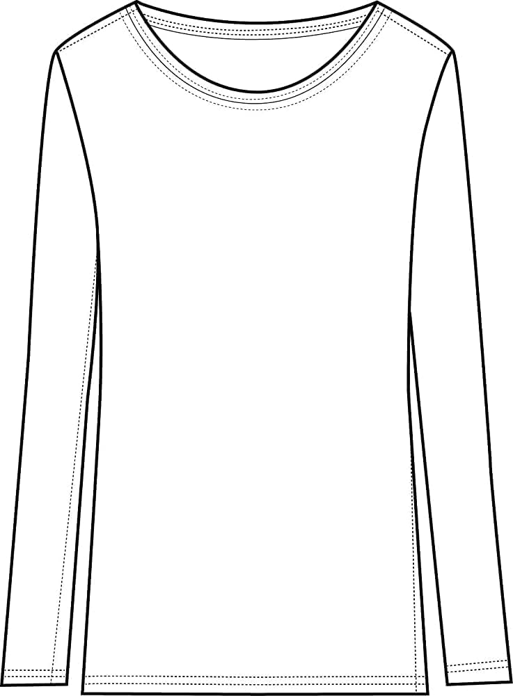 Cotton Essentials Women's Under Scrub Tee Crew Neck Long Sleeve T-Shirt (Light Green, Small)