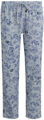 Lucky Brand Women's Pajama Set - 4 Piece Short Sleeve Shirt, Tank Top, Sleep Pants, Lounge Shorts, Size Large, Mini Denim Floral