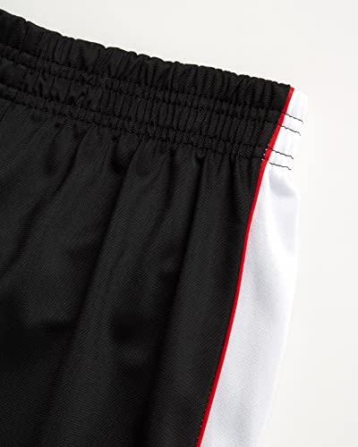 Quad Seven Boys' Tricot Jogger Set - 2 Piece Active Performance Zip-Up Tracksuit Set (Size: 4-18), Size 16-18, Black/White King