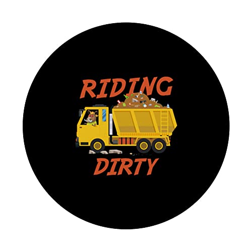 Riding Dirty Recycling Landfill Waste Garbage Dump Truck PopSockets Swappable PopGrip