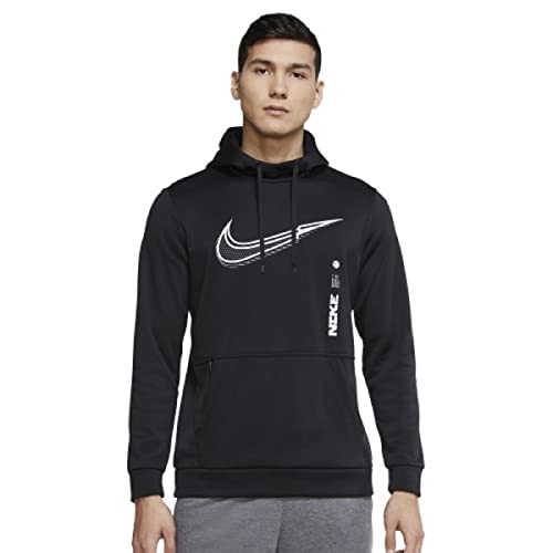 Nike Men's Therma-FIT Graphic 6MO GFX2 Dri-Fit Training Hoodie (as1, alpha, l, regular, regular, Black, Large)