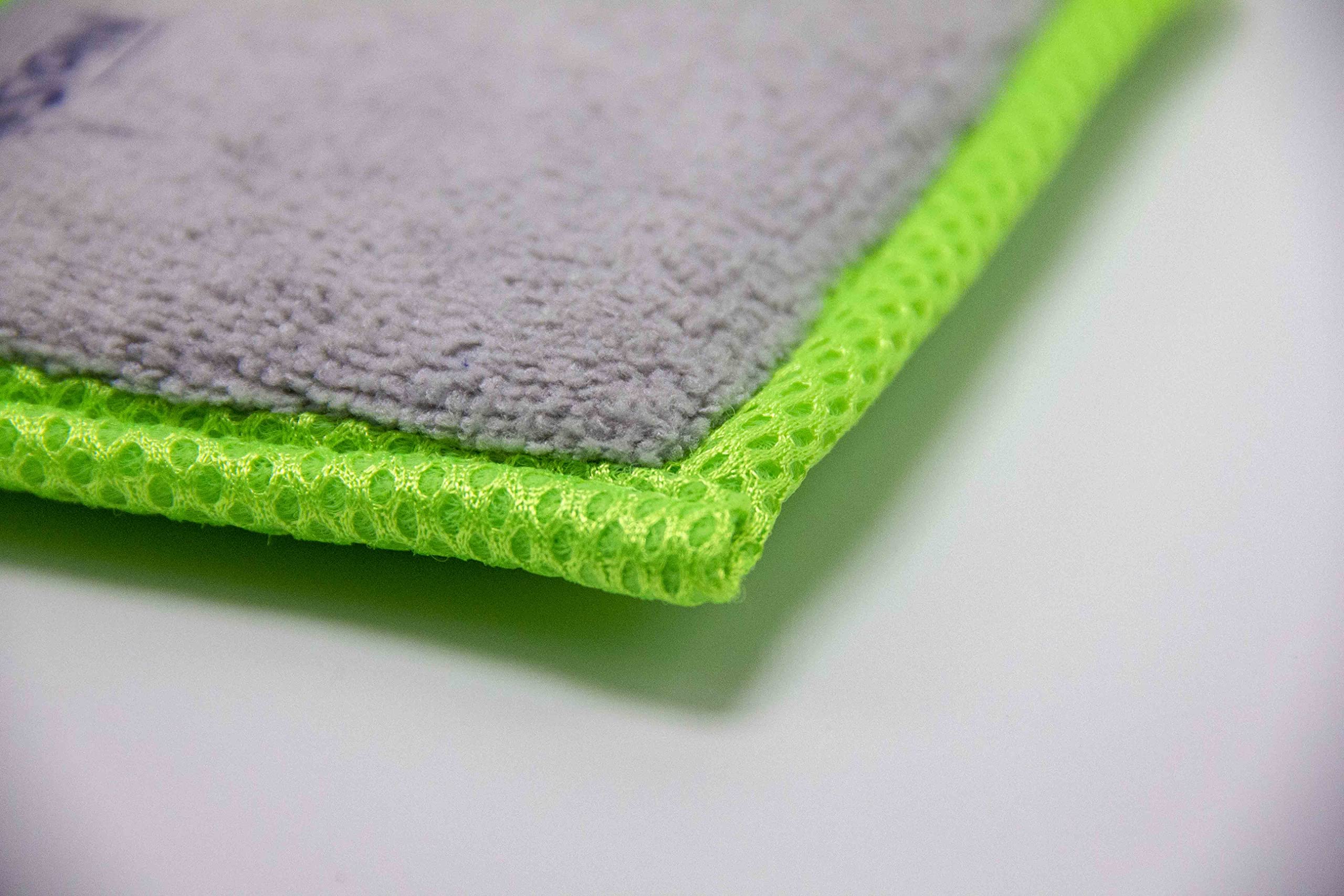 NoStench Kitchen Sponge | Odor Resistant, Non-Scratch Microfiber Mesh & Terry Cloth Sponge, Long Lasting Odor Protection | Durable, 4 Pack