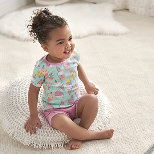 GerberBaby GirlsToddler Snug Fit 4-Piece Pajama SetIce Cream Purple24 Months