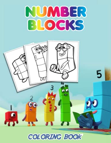 NumbĂŠr BlĂłcks Coloring Book: Great Coloring Book With Jumbo Giant Coloring Images To Relax And Boost Creativity For Kids And Adults