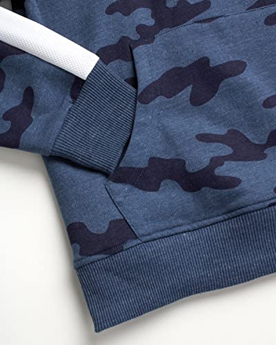 RBX Boys' Active Sweatsuit Set - 2 Piece Fleece Hoodie Sweatshirt and Jogger Sweatpants (8-12), Size 8, Navy Mesh