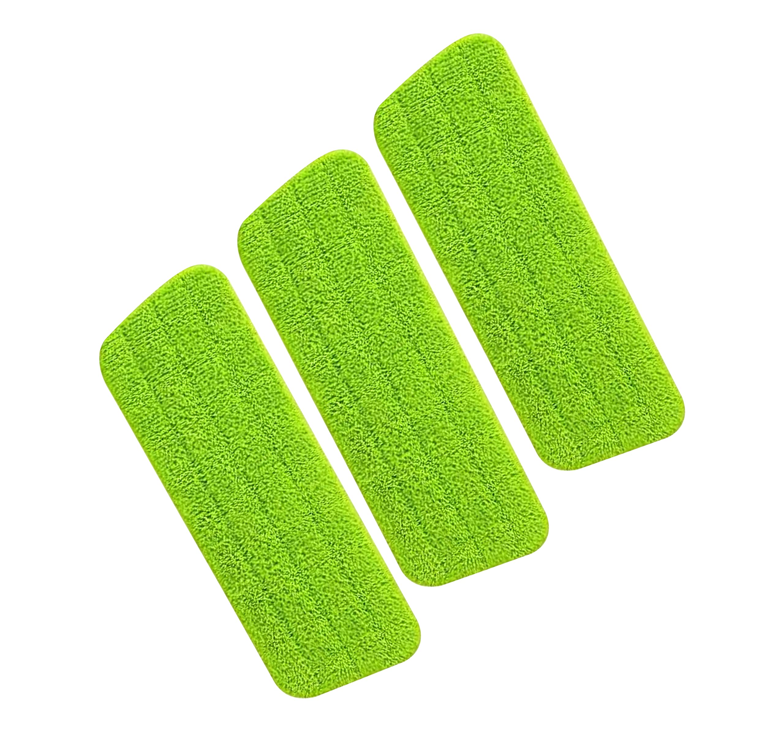 ARSUK Spray Mop Refill Pads Microfiber Replacement Heads Premium Wet/Dry Flat Mop Floor Cleaning Machine Washable Reusable 16 x 5.5 inches ( 3 Pack Green)