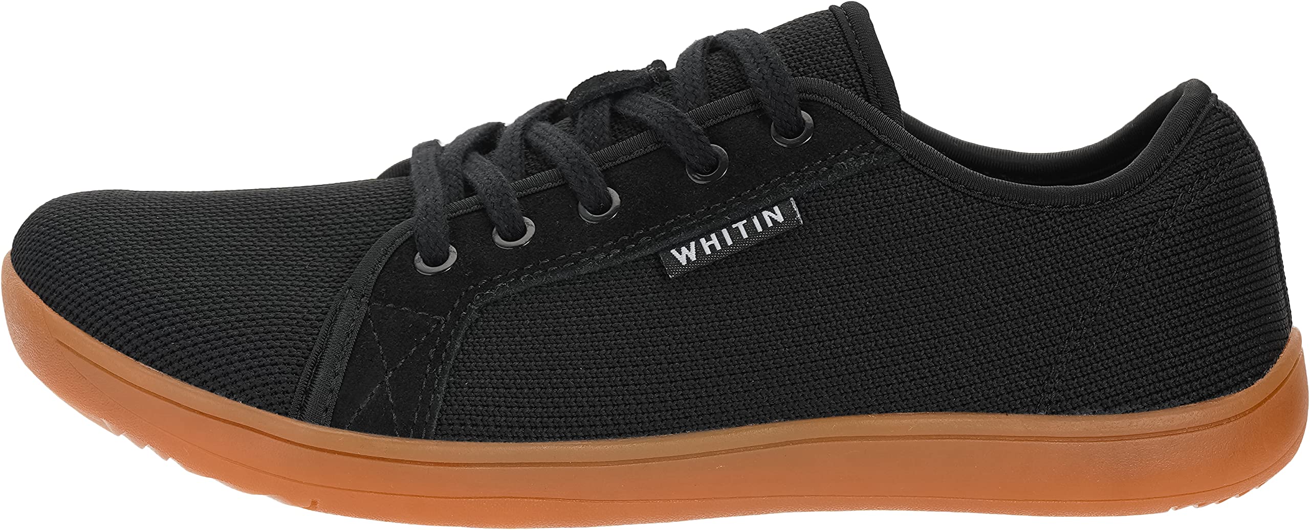 WHITIN Women's Barefoot Wide Width Toe Box Shoes Fashion Minimalist Sneakers Zero Drop Size 9 Road Running Gym Cute Training Walking Flat W81 Black 40
