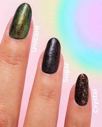 Sally Hansen Miracle Gel™, Unicorn Top Coat, Long Lasting, Gel-Like Formula, No UV Lamp Needed, Glitter Nail Polish