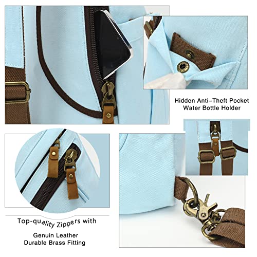 KL928 Canvas Sling Bag - Small Crossbody Backpack Shoulder Casual Daypack Rucksack for Men Women(Large Version)